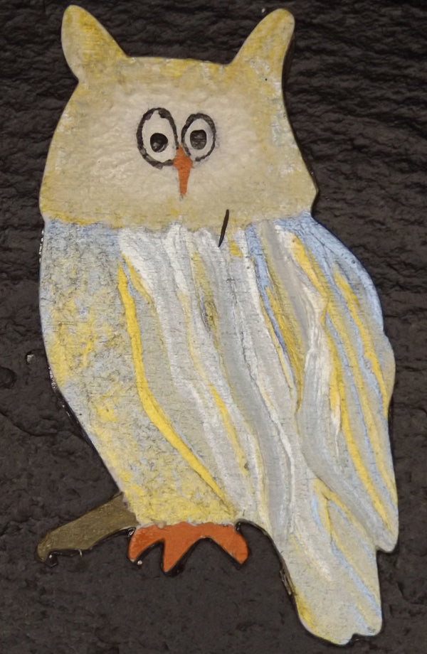 Magnet Owl Mermaid Colors with Yellow – Groovy Ties & Freaky Dyes